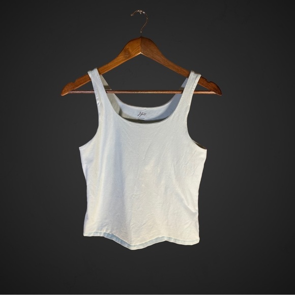 J. Jill | Tops | J Jill Shelf Bra Tank Stretchy Built In Bra Light Blue ...